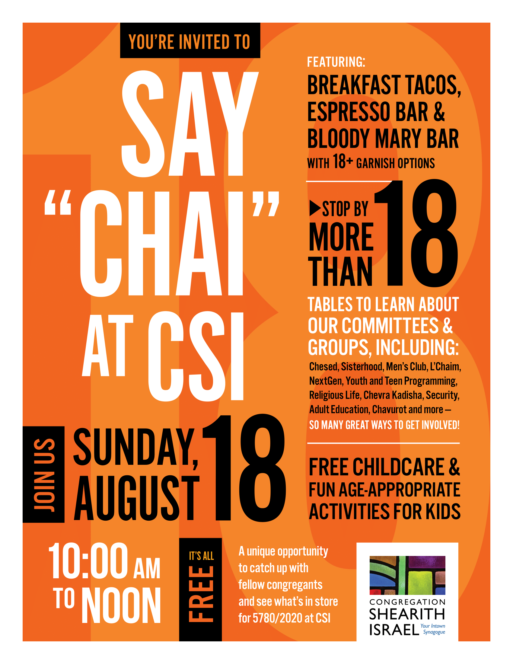 Say "Chai" at CSI | Atlanta Jewish Connector
