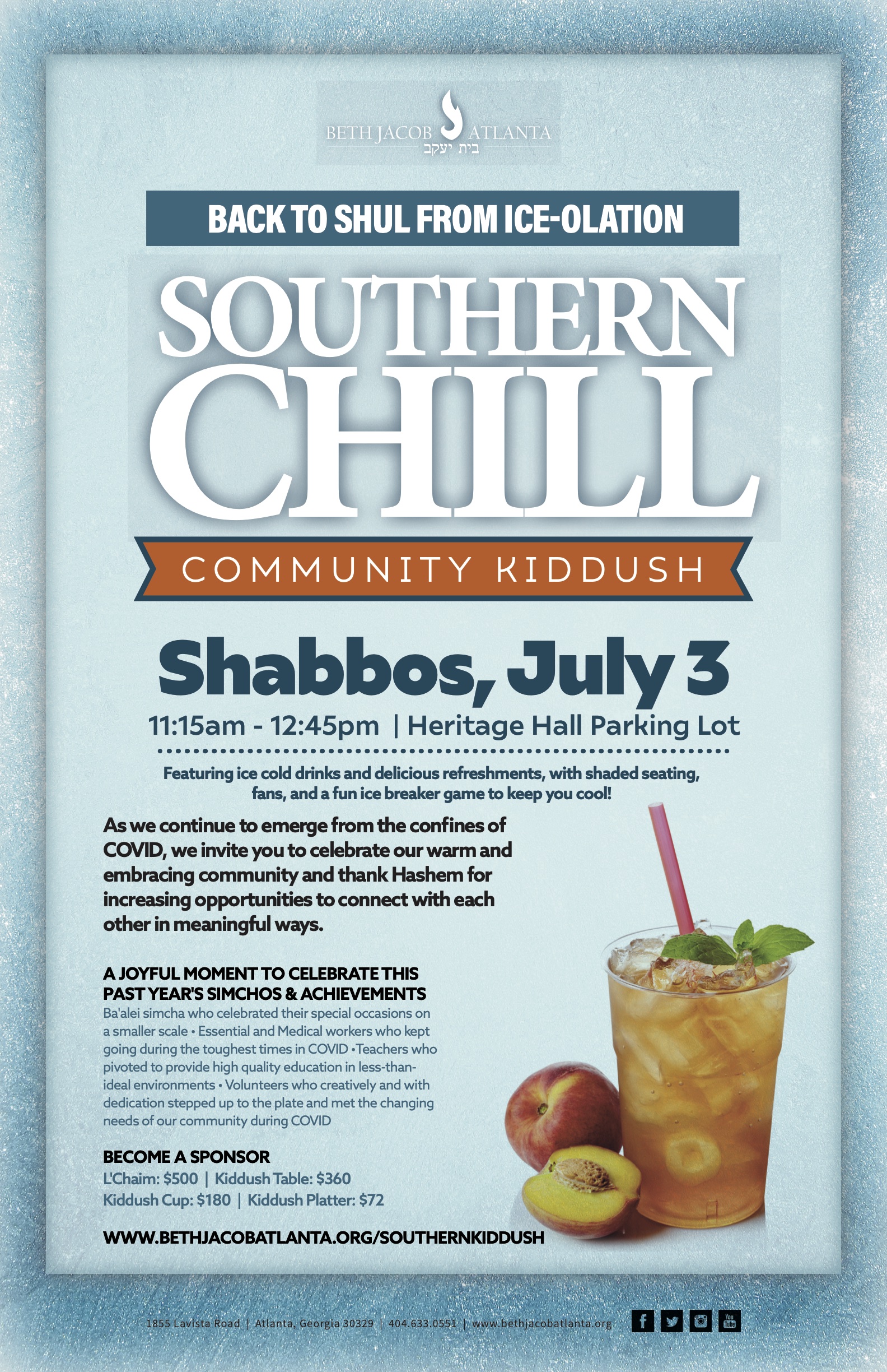 "Southern Chill" Community Kiddush | Atlanta Jewish Connector