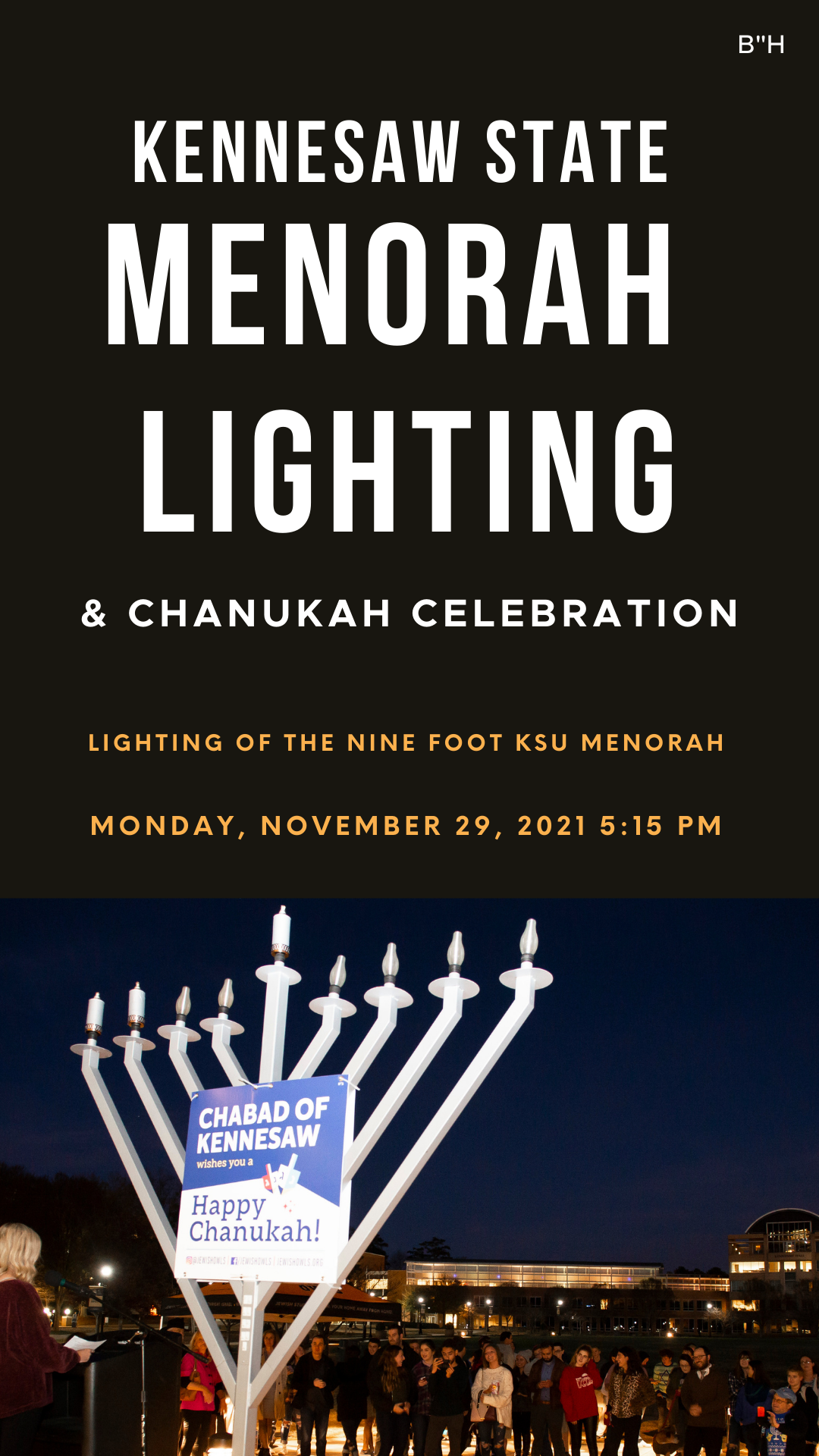 Kennesaw State Menorah Lighting | Atlanta Jewish Connector
