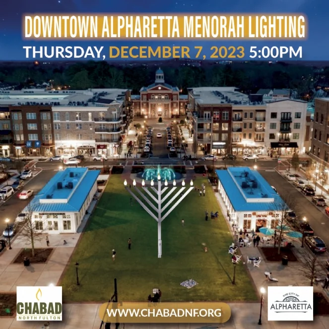 Downtown Alpharetta Menorah | Atlanta Jewish Connector