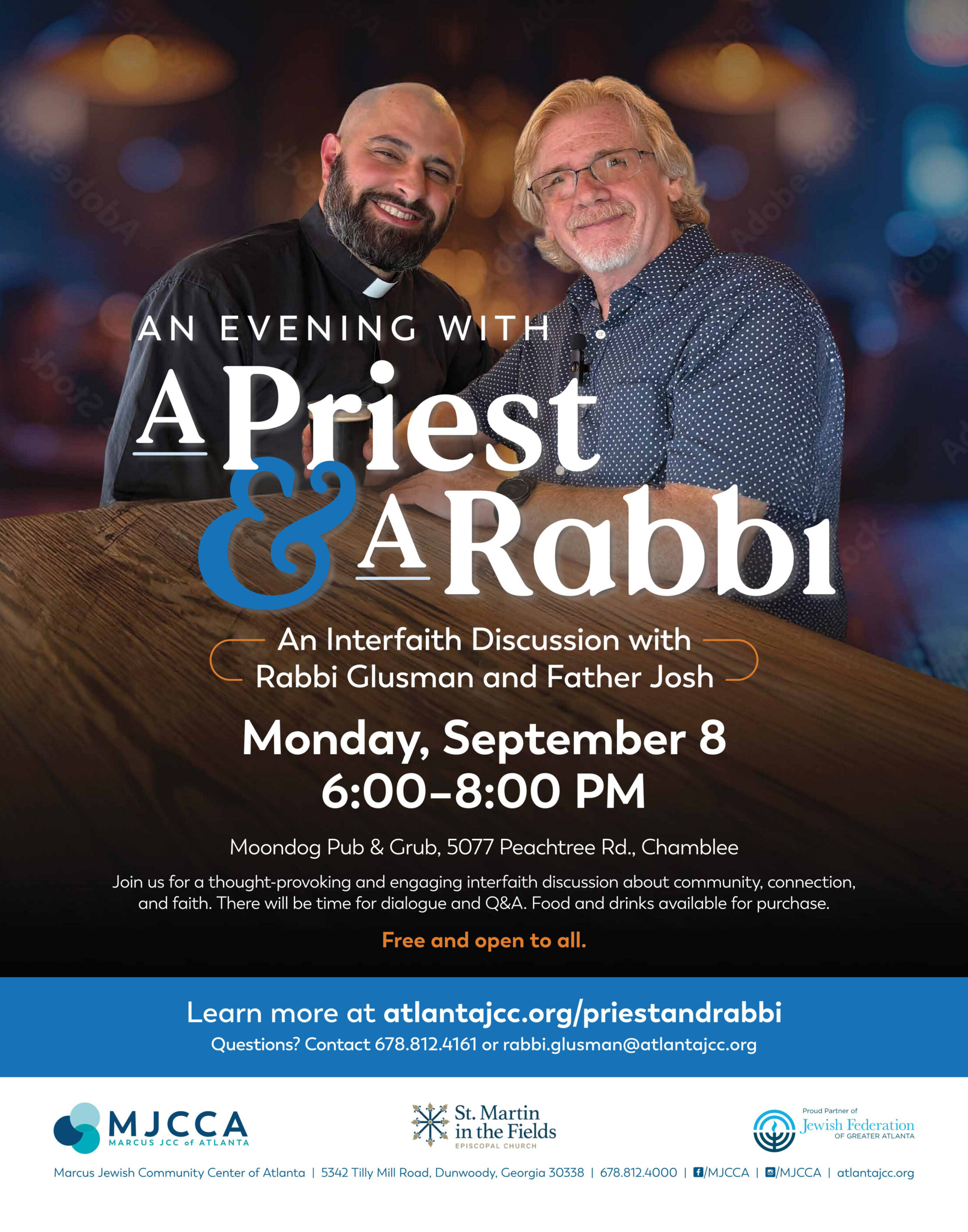 An Evening with a Priest and a Rabbi | Atlanta Jewish Connector
